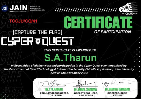 Ctf Cybersecurity Teamwork Learningjourney Collegeevent Sa Tharun