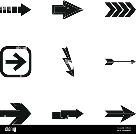 Cursor Icons Set Simple Style Stock Vector Image And Art Alamy