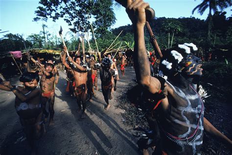 Yanomami Warriors Dance In A Parade Photograph By Robert Caputo Fine