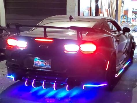 2016 24 Camaro Aluminum Led Rear Diffuser