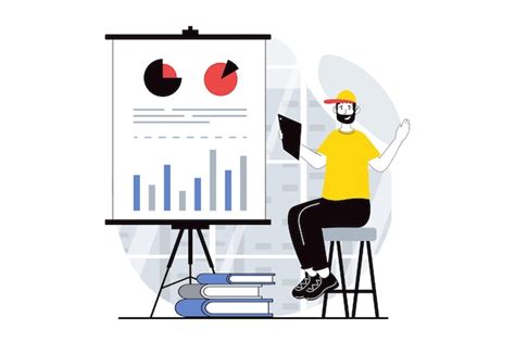 Premium Vector Data Analysis Concept With People Scene In Flat Design For Web Man Consultant