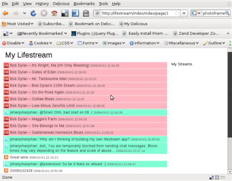 a new year and another php lifestream script lifestream blog