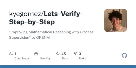 Github Kyegomezlets Verify Step By Step Improving Mathematical