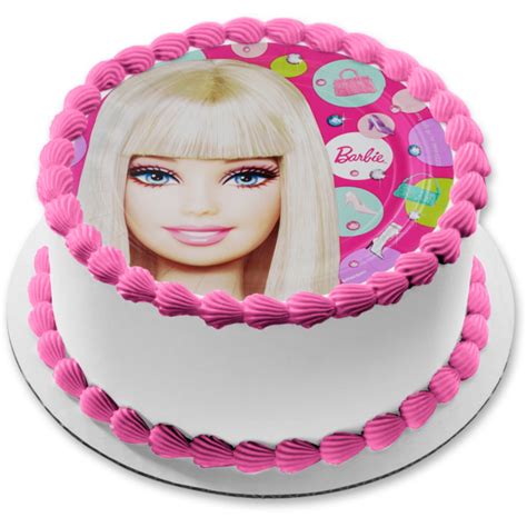 Mattel Barbie Purse Shoes Diamonds Edible Cake Topper Image Abpid Edible Cake Toppers