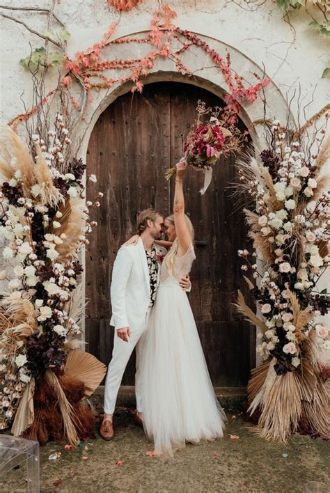 95 Boho Wedding Arches Altars And Backdrops Weddingomania