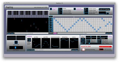 kapling syntezator karplus strong step sequencer synth audio