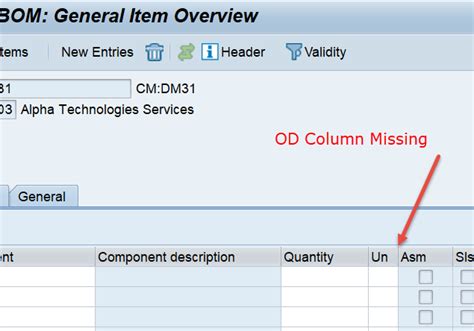Bom Object Dependency Column Missing In Bom Sap Community