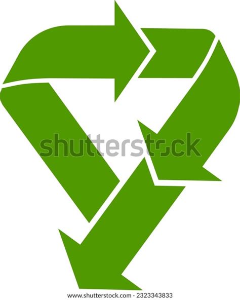 Green Downcycle Symbol Waste Management Concept Stock Vector Royalty