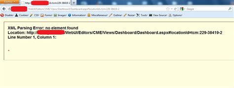 tridion 2011 firefox why if login popup is escaped it shows xml