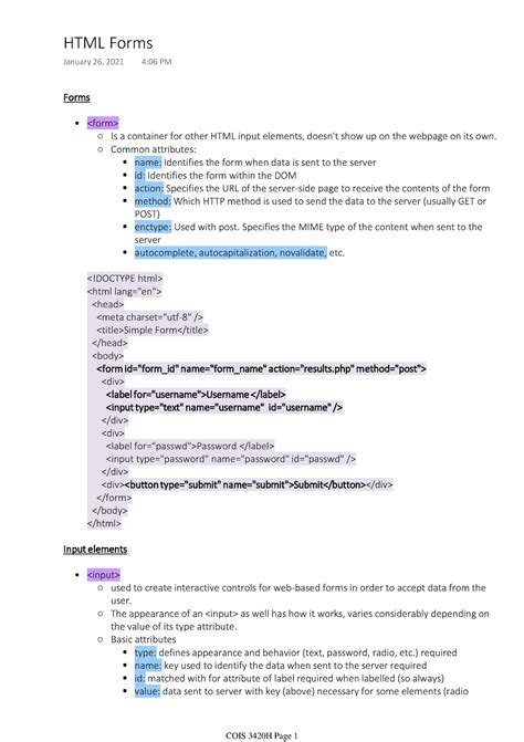 html forms forms is a container for other html input elements doesn