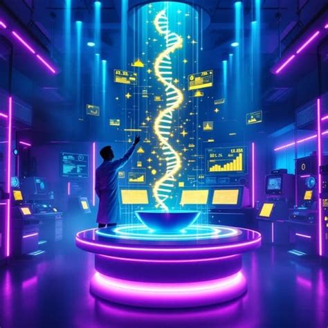 Free Future Dna Research Image Genetics Hologram Cyberpunk