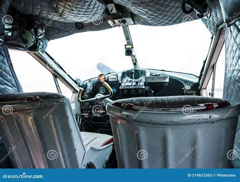 Cockpit Of An Old Seaplane Used For Sightseeing Stock Image Image Of
