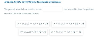 Drag And Drop The Correct Formula To Complete The Sentence The General