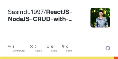 GitHub Sasindu ReactJS NodeJS CRUD With MongoDB