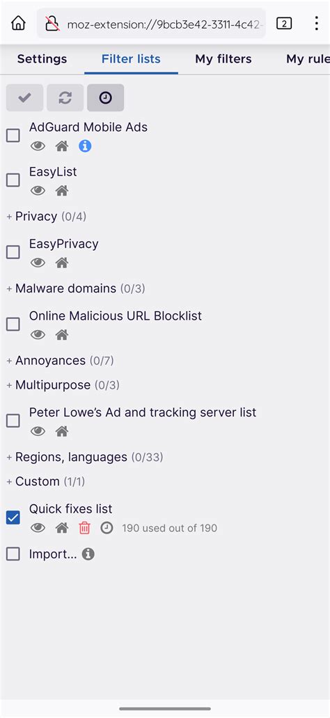 Filter Lists Getting Unselected Issue Ublockorigin Ublock Issues Github