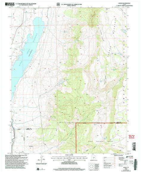 Classic Usgs Angle Utah 75x75 Topo Map Mytopo Map Store