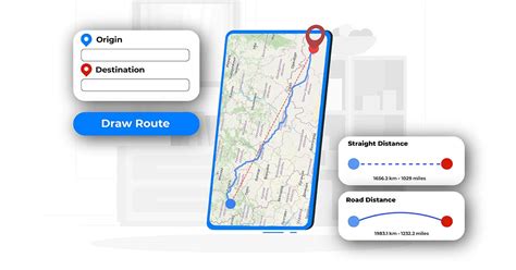 거리 계산기 지도에서 두 지점 간의 거리 계산