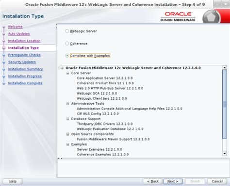 Oracle Weblogic Server 12c 1221 Installing Weblogic Server Using