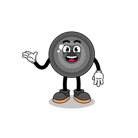 Camera Lens Cartoon With Welcome Pose 12433888 Vector Art At Vecteezy