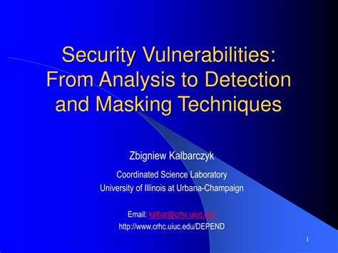 PPT Security Vulnerabilities From Analysis To Detection And Masking Techniques PowerPoint