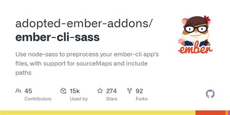 github adopted ember addons ember cli sass use node sass to