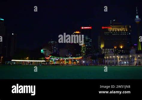 Merdeka Square Malaysias National Square In Kuala Lumpur Lit Up At