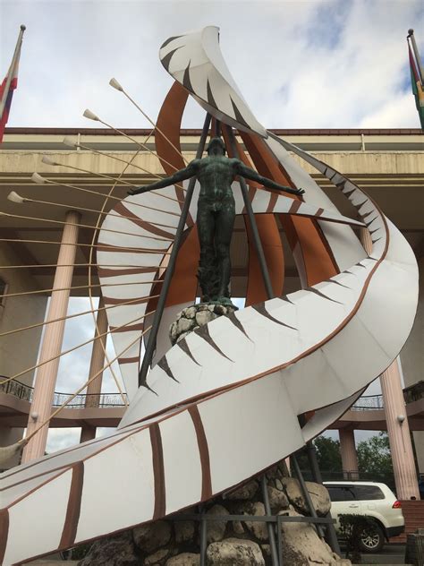 The Oblation And Budyong At Tambuli U P Diliman Quezon City Philippines Moonlit