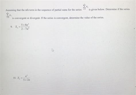 Solved Im Assuming That The Nth Term In The Sequence Of