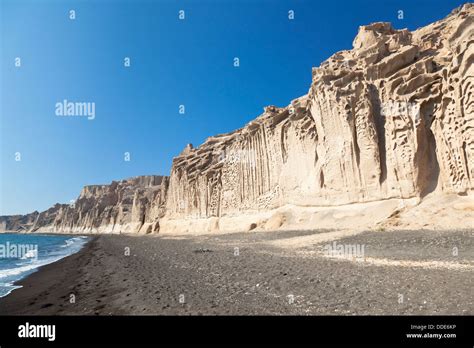 Vlychada Beach In Santorini Greece With Its Spectacular Pumice Cliffs