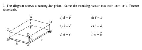 Solved 7 The Diagram Shows A Rectangular Prism Name The Chegg Com
