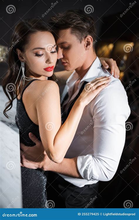 Elegant Man In Shirt Hugging Sensual Stock Image Image Of Erotic