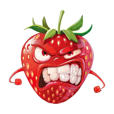 premium vector a drawing of a strawberry with the word strawberry on it