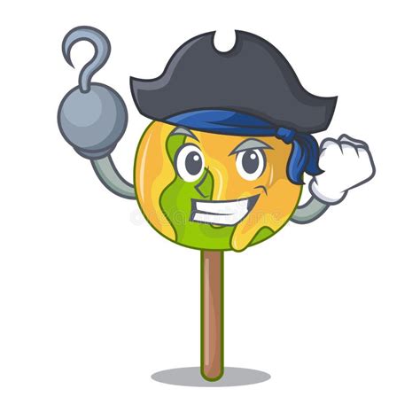 Pirate Candy Apple Character Cartoon Stock Vector Illustration Of