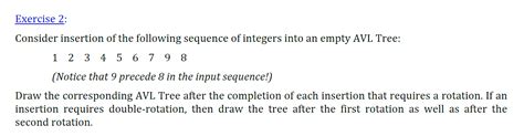 solved exercise 2 consider insertion of the following