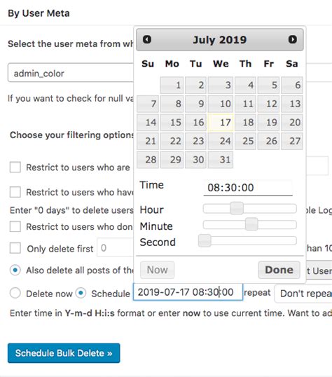Scheduler For Deleting Users By User Meta Bulk Wp