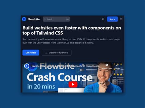 flowbite open source library of tailwind css components prototypr
