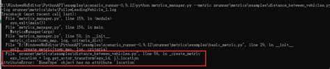 an error occurred when using the metrics module · issue 828 · carla