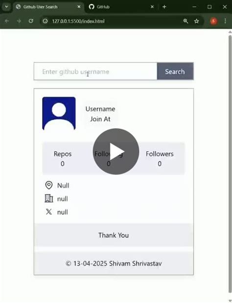 Webdevelopment Javascript Tailwindcss Githubapi Frontenddevelopment Shivam Shrivastav