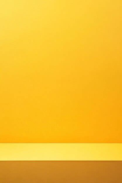 Premium Photo Empty Yellow Table Displaying Minimalist Interior Design