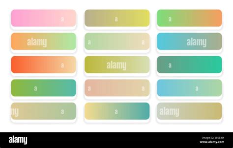 Soft Pastel Colors Gradients Big Set Stock Vector Image And Art Alamy