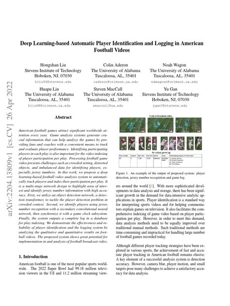 27 deep learning based automatic player identification and logging in
