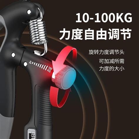 ᐉ Еспандер кистьовий з регульованим навантаженням 10 100 кг і лічильником натискань Чорний