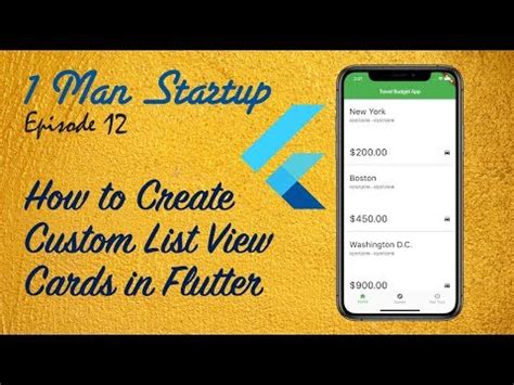 How To Create Custom List View Cards In Flutter
