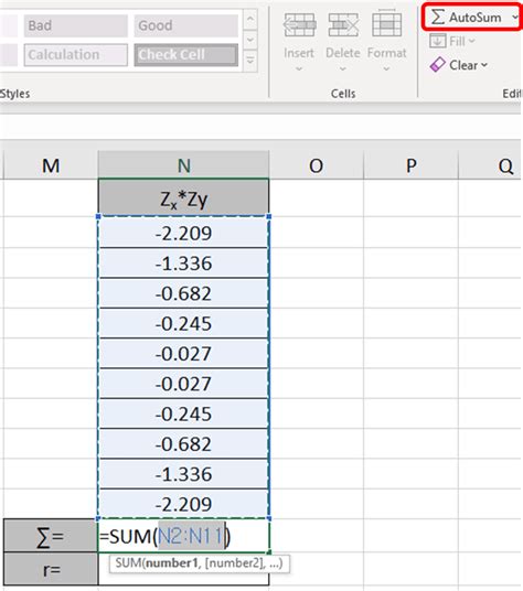 Calculating The Pearson Correlation R Using Excel Statistics Hero