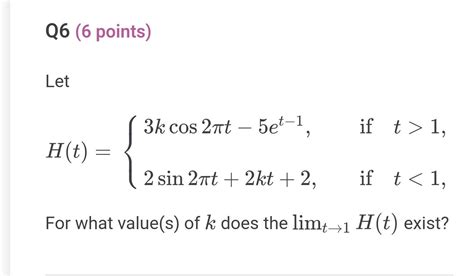 Solved Q points Let H t kcos πt et sin πt kt Chegg com