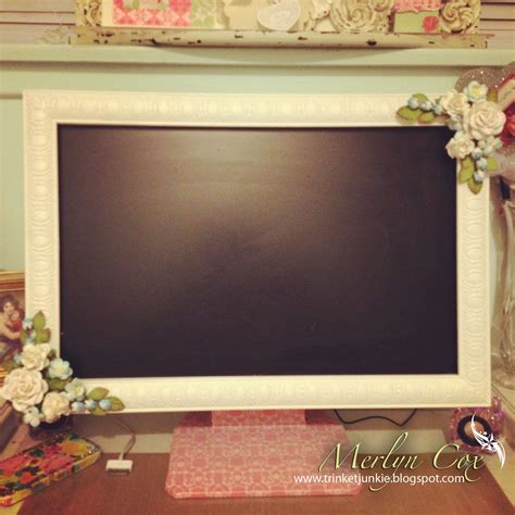 Trinket Junkie Shabby Chic Monitor Frame Tutorial