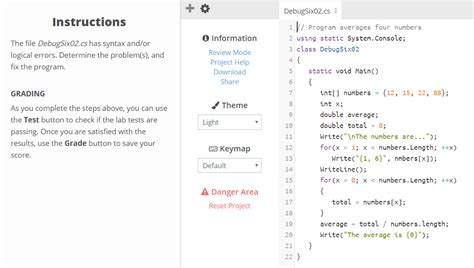 solved debugsix02 cs instructions the file debugsix02 cs has