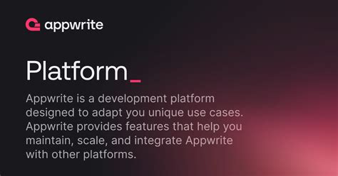 Platform Docs Appwrite