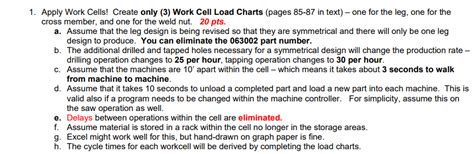 Solved 1 Apply Work Cells Create Only 3 Work Cell Load Chegg Com