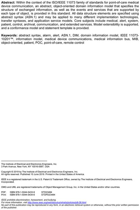 ISO IEEE 11073 10201 2020 En Health Informatics Device Interoperability Part 10201 Point